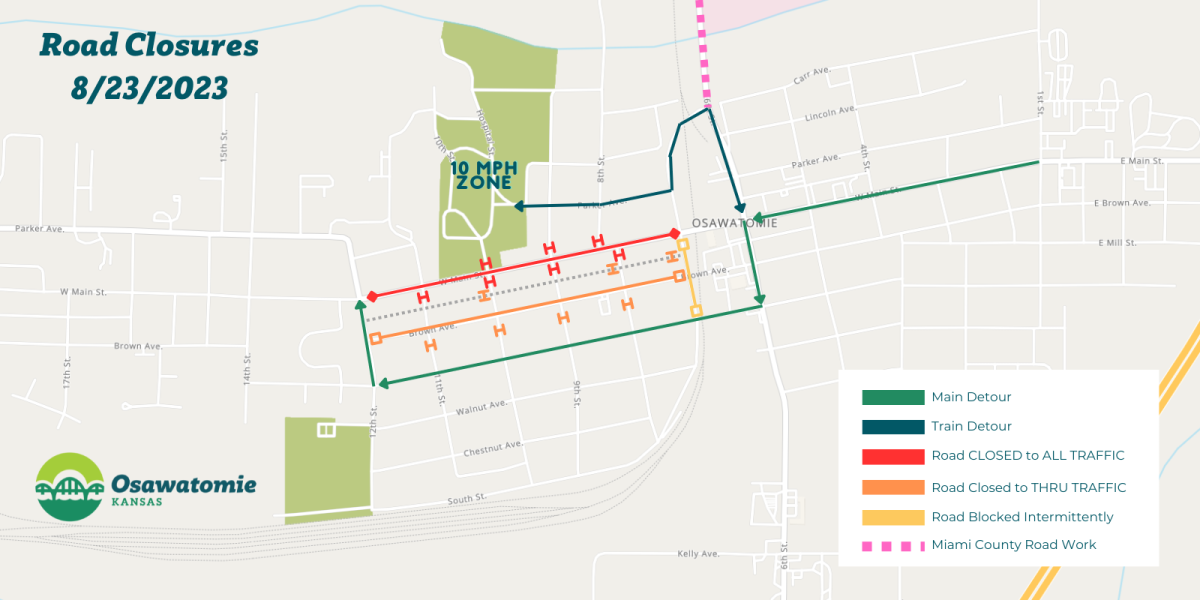 Current Road Closures and Notices | Osawatomie, KS