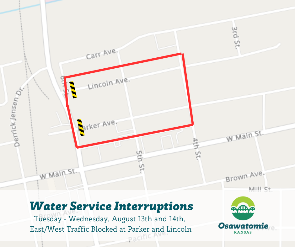 Water Service Interruptions Announced | Osawatomie, KS